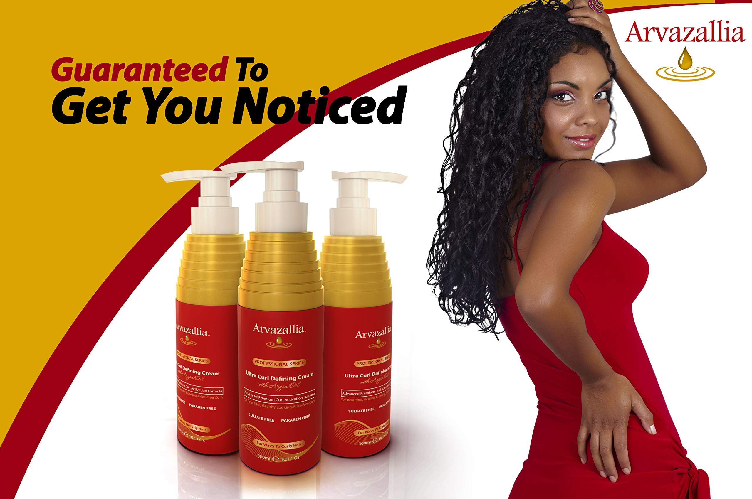 Arvazallia Ultra Curl Defining Cream with Argan Oil for Wavy and Curly Hair