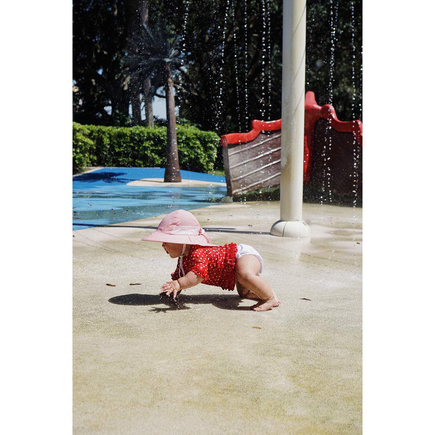Baby and Toddler Sun Hat - UPF 50+ Kids Boy & Girl Summer Swim Pool & Beach Hat White