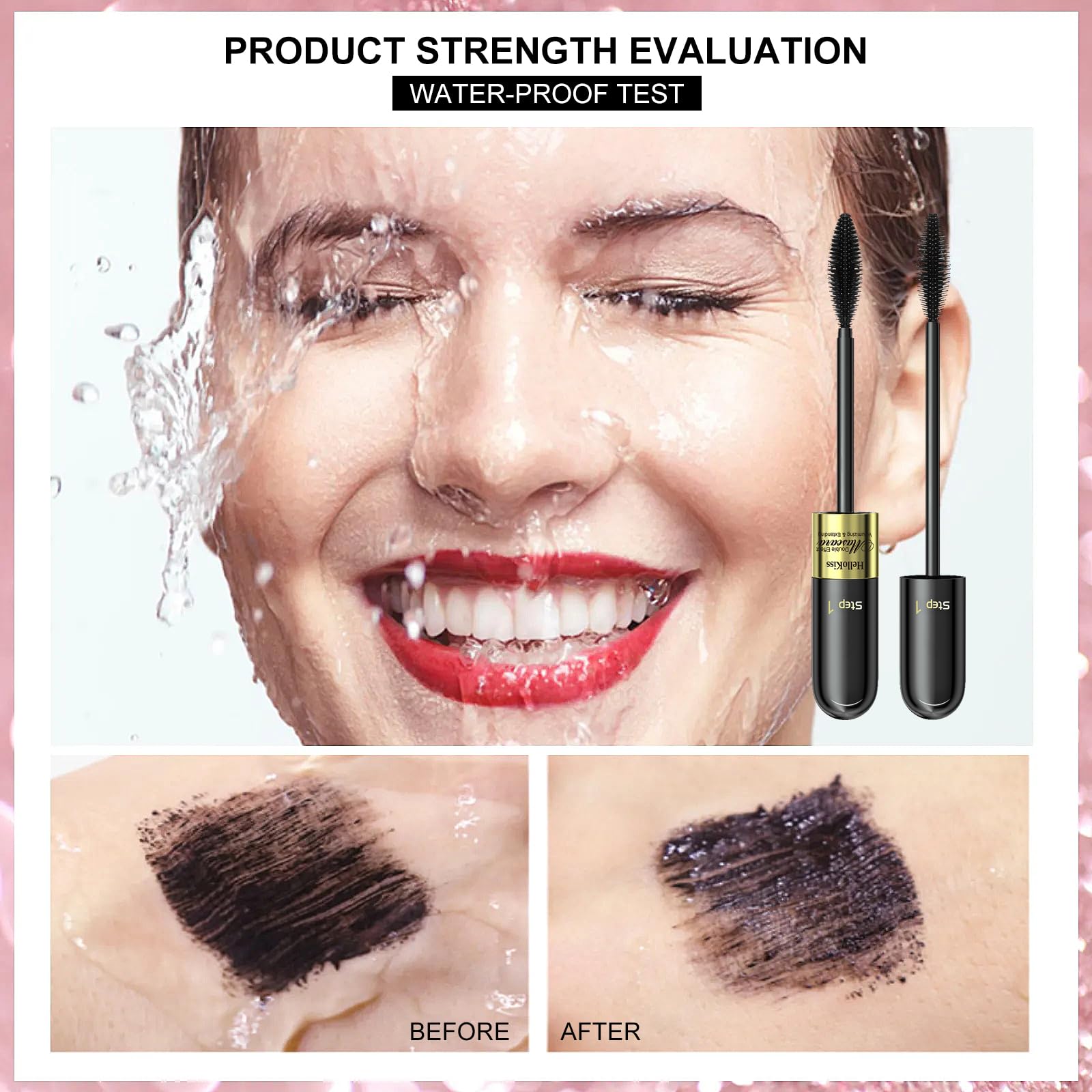 π ππππ€ Tubing Mascara Waterproof & Smudge-Proof - 2-1 Long-Lasting Mascara Black Volumizing and Lengthening for Eye Makeup, No Clumping, Curling Eyelashes, Telescopic Mascara Vegan & Cruelty Free