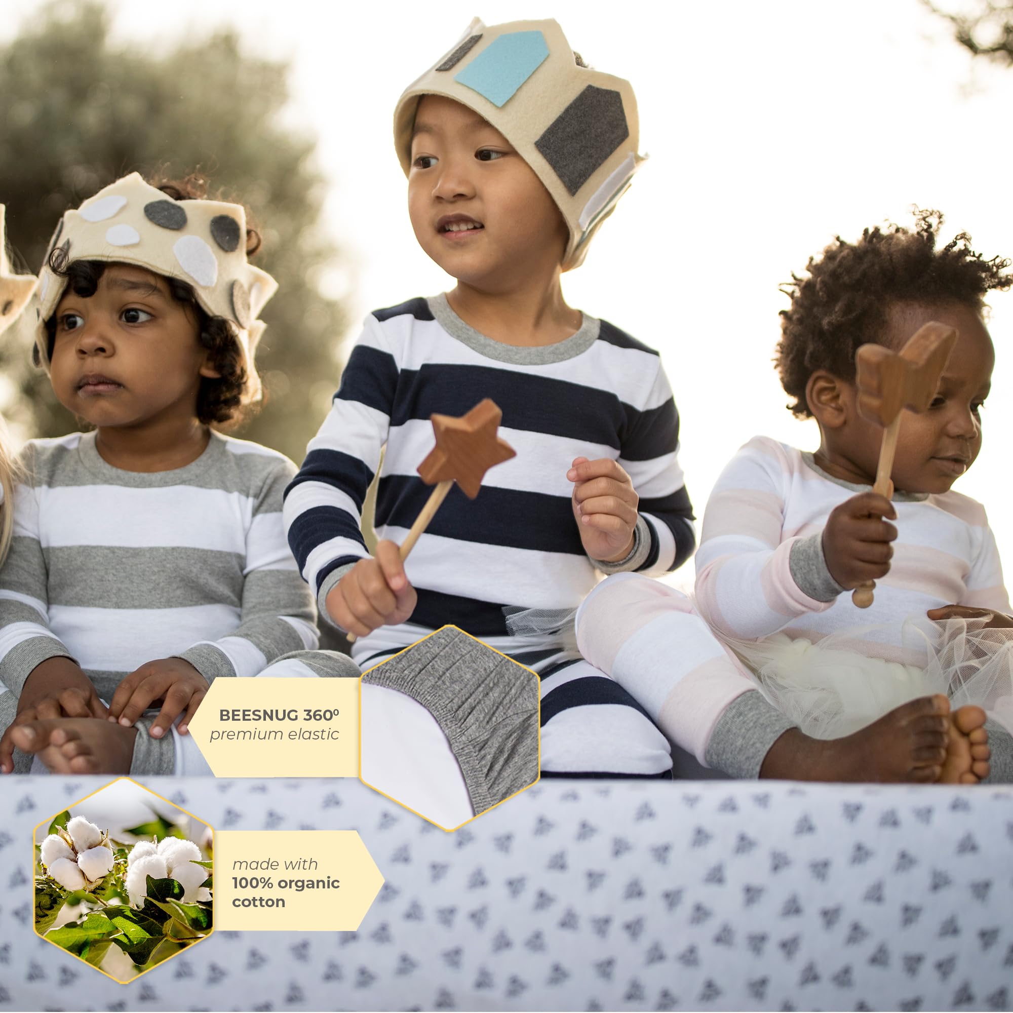 Burt's Bees Baby Essential Organic Cotton Fitted Crib Sheet, Breathable for Boy Girl Standard Crib & Toddler Mattresses