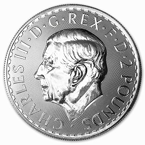 2024 1 oz British Silver Britannia Coins by the Royal Mint Brilliant Uncirculated with Certificates of Authenticity £2 BU