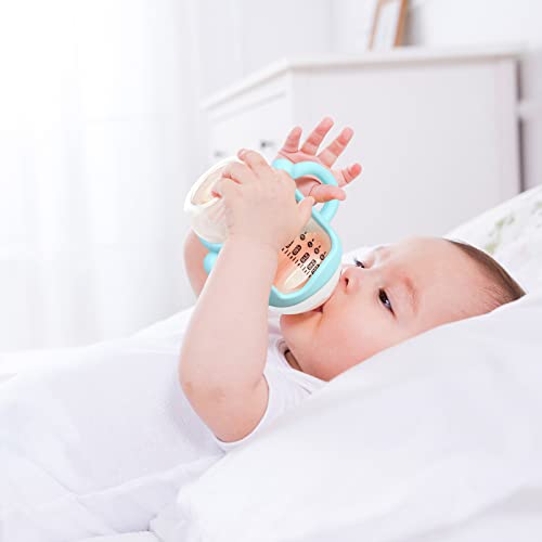 6 Pack Baby Bottle Handles, 100% Silicone Baby Bottle Handles, Narrow Sippy Bottle Handles-Teach Babies to Hold Their Own Bottle, BPA-Free (Muti-Colors)