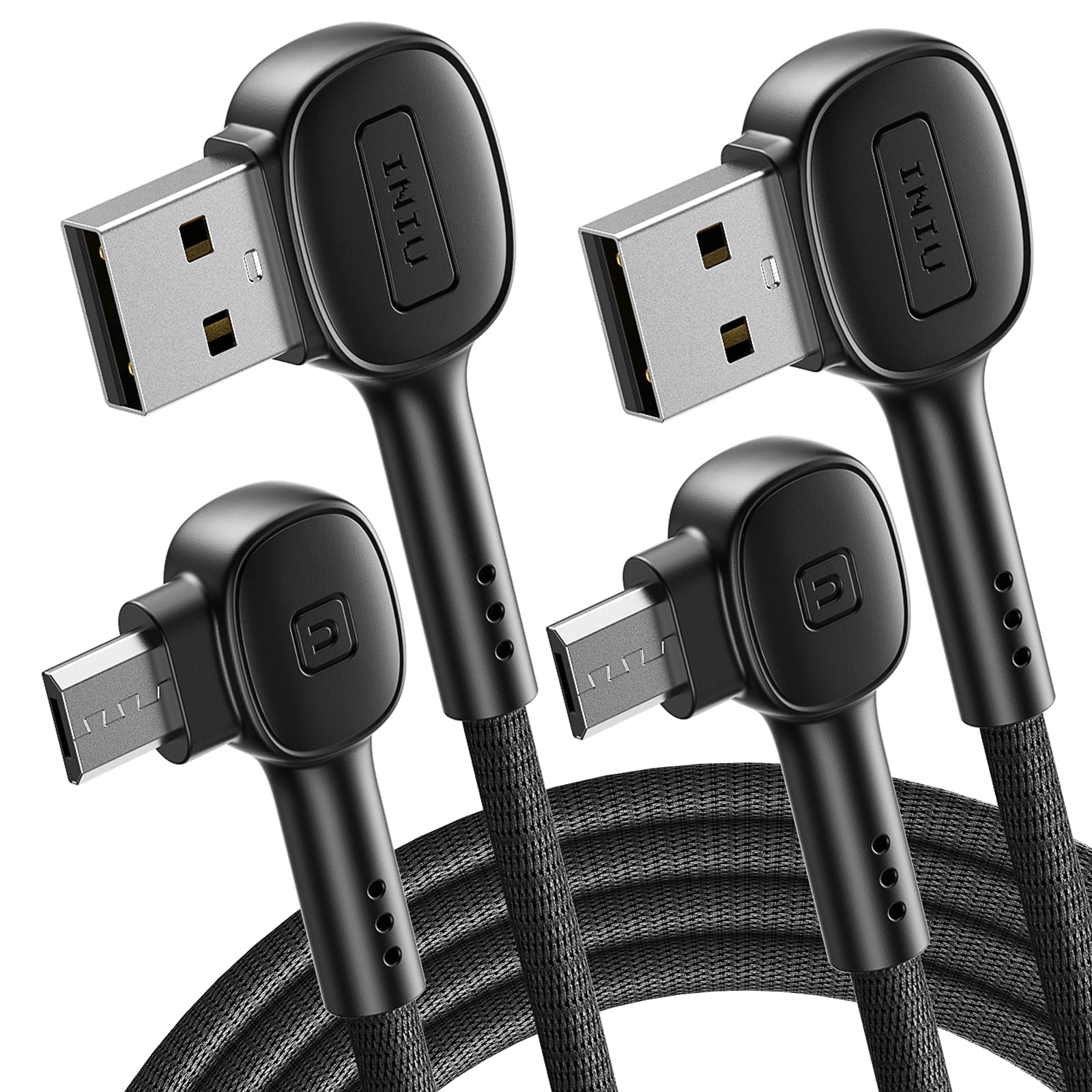 Micro USB Cable, INIU [2 Pack 6.6ft] 3.1A QC 3.0 Fast Charging Micro Android Phone Charger, Braided Micro USB Charge for Samsung Galaxy S7 S6 and Edge Note 6 Sony Tablet Kindle PS4 Android Devices etc