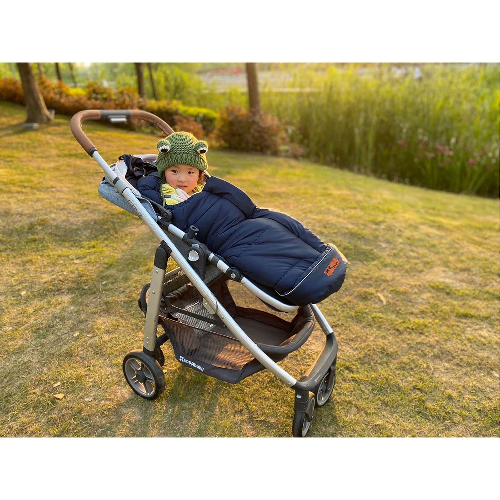 KZ Dotnz Weatherproof Oudtoor Toddler Bunting Bag Adaptable for Most Strollers, Warm Soft Stroller Footmuff, Waterproof Universal Baby Stroller Bunting Blanket