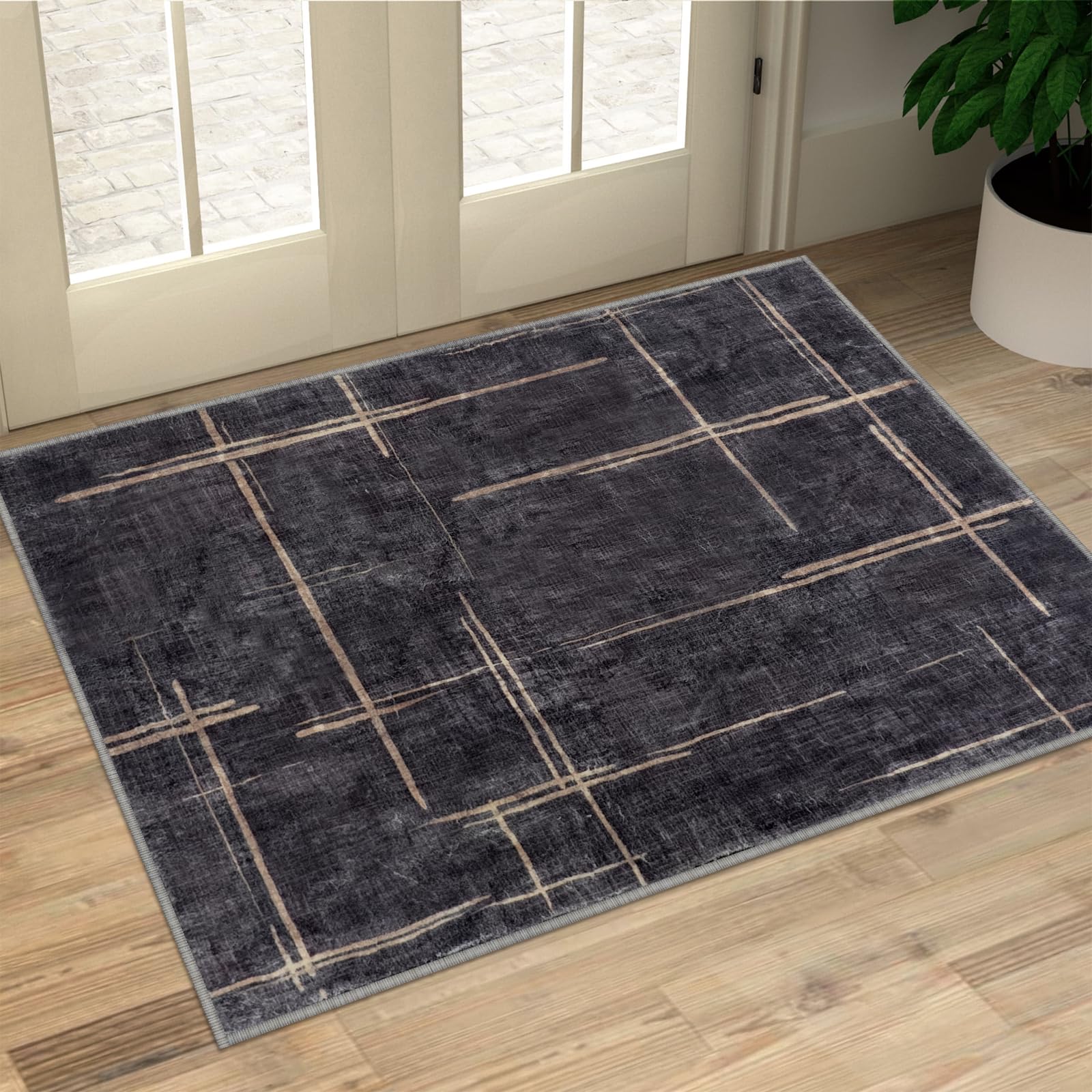 3'x5' Area Rug for Living Room Non-Slip,Machine Low-Pile Throw Soft Washable Area Rugs,Pink Rug for Bedroom Kitchen Dining Room Laundry