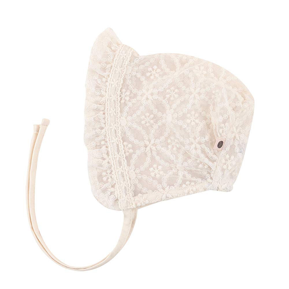 Baby Girl Toddlers Breathable Lacy Bonnet Eyelet Cotton Adjustable Sun Protection Hat