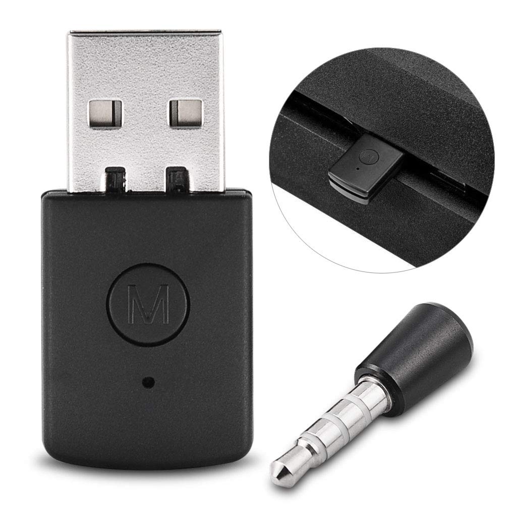 Bluetooth Dongle Adapter USB 4.0, Wireless Adapter/Dongle Receiver and Transmitters for PS4 Playstation Controller Bluetooth Headset