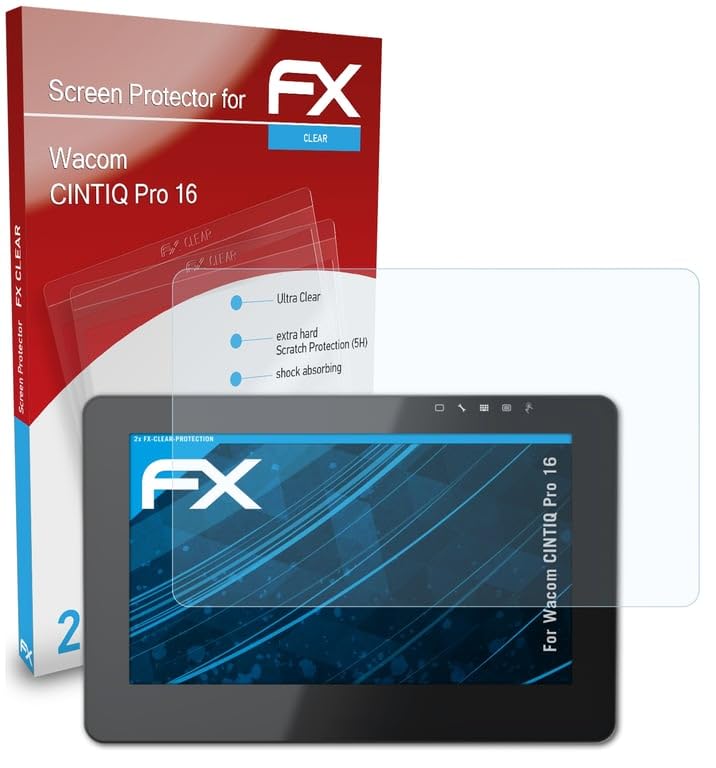 atFoliX Screen Protection Film compatible with Wacom CINTIQ Pro 16 Screen Protector, ultra-clear FX Protective Film (2X)