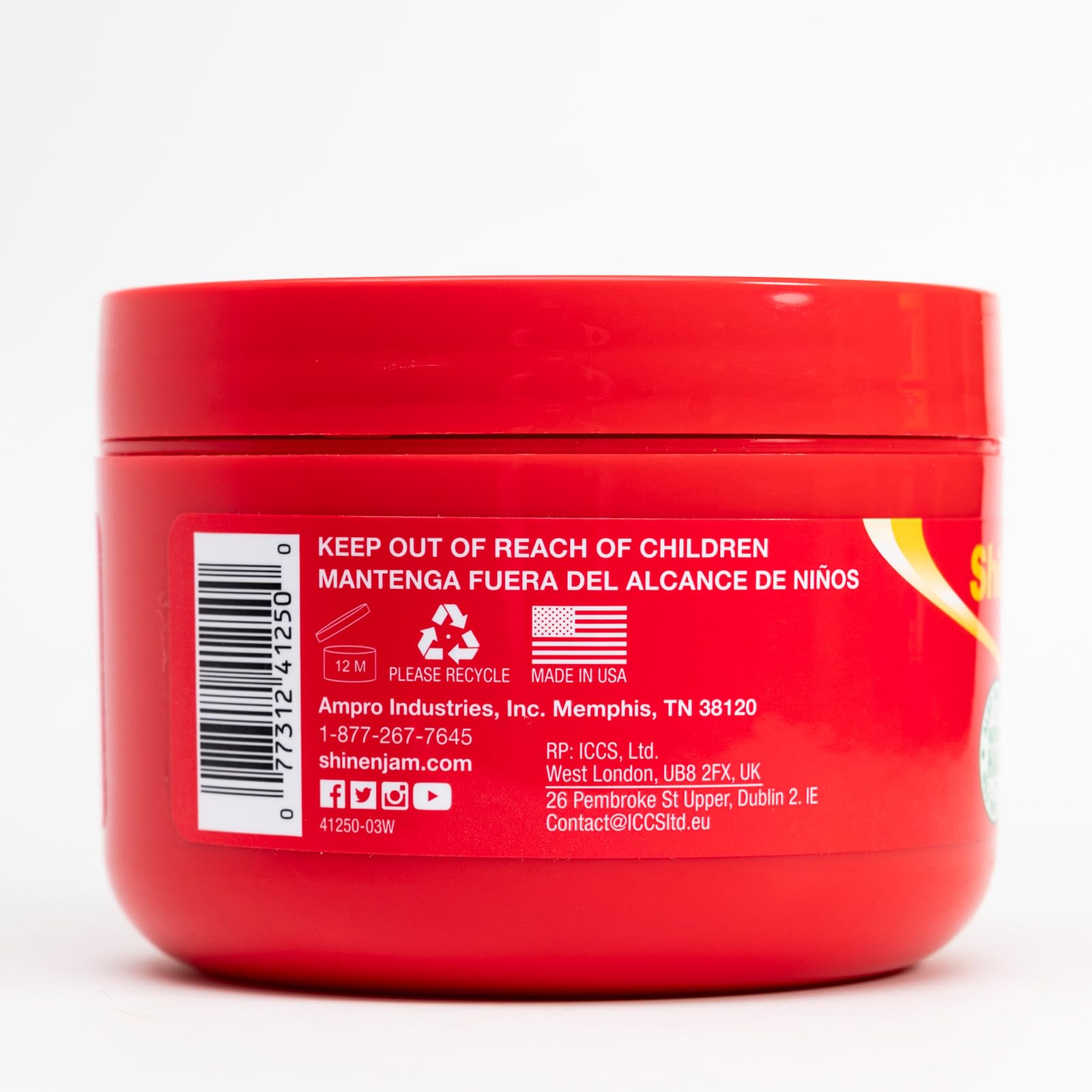 AmPro Shine-n-Jam Magic Fingers Gel for Braids - Provides Firm Hold with Non-Greasy Shine - Strengthens Hair with Silk Proteins - Works on Any Hair Texture to Create Multiple Styles - 8 oz