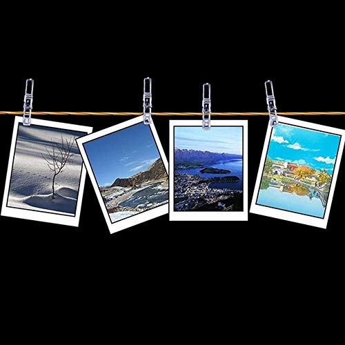 20/50/100pcs Transparent Clips,Spring Hanging Clips Clothes Plastic Clamp Line Clips Clothespins for Photos Cloth Paper(3.4cm 20pcs)