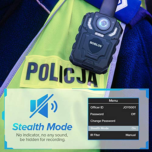 BOBLOV T5 32GB 1440P Body Camera with Audio Recording,Built-in SD Card, Two Batteries with Dock, Wearable Police Body Camera for Law Enforcement, Night Vision, File Protection