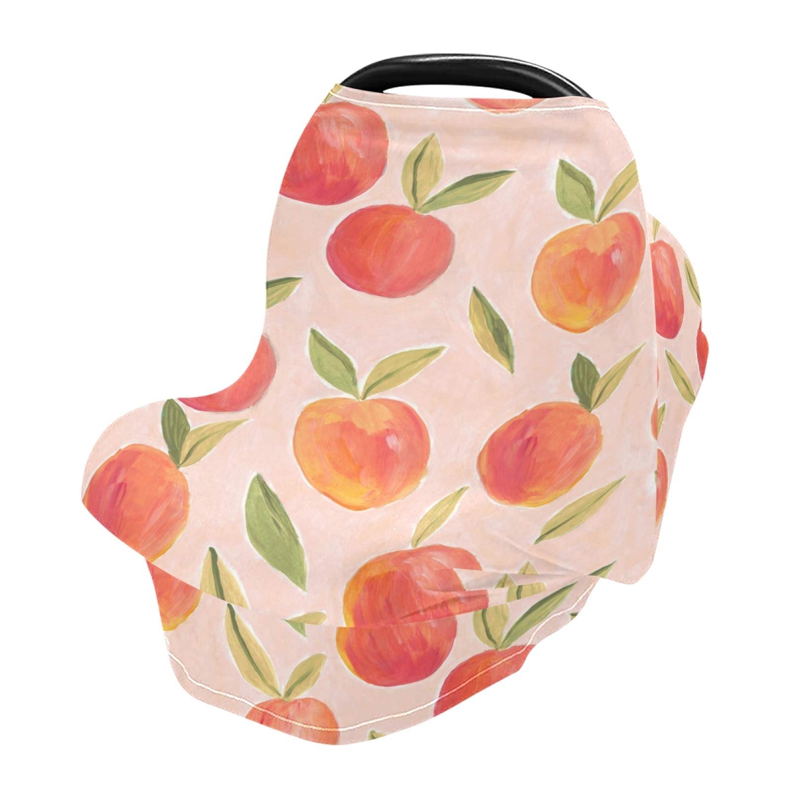 Nursing Cover Breastfeeding Scarf Peaches Painting- Baby Car Seat Covers, Stroller Cover, Carseat Canopy(9rh1b)