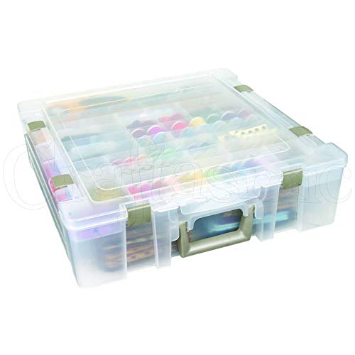 Art Bin Deluxe Super Satchel 17.9x16.8x5 Translucent 6981AB