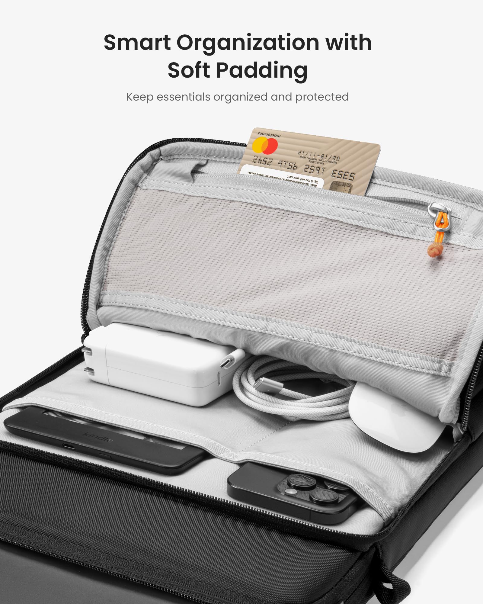 tomtoc 360 Protective Laptop Sleeve Designed for 16-inch New MacBook Pro M4/M3/M2/M1 Pro/Max 2024-2019, Water-Resistant Well-Organized Accessory Sleeve Case with Handle