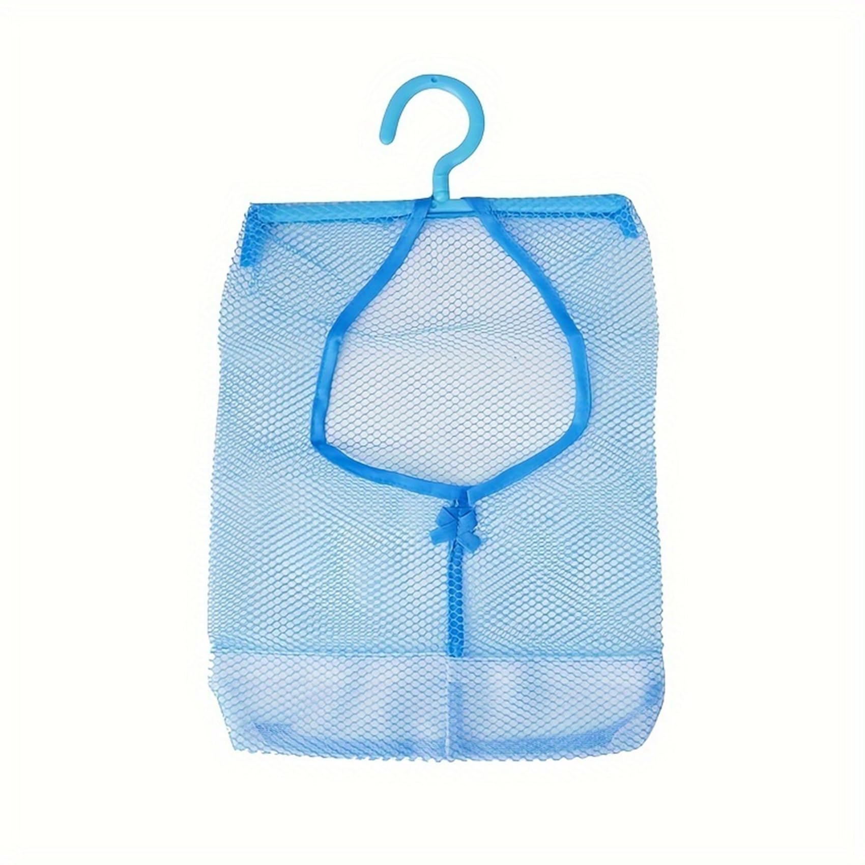 2 PCS Portable Hanging Mesh Pocket with Rotatable Hook,Bath Storage Organizers for Travel,Camper,RV,Gym,Cruise,Cabin,College Dorm Shower (Blue)