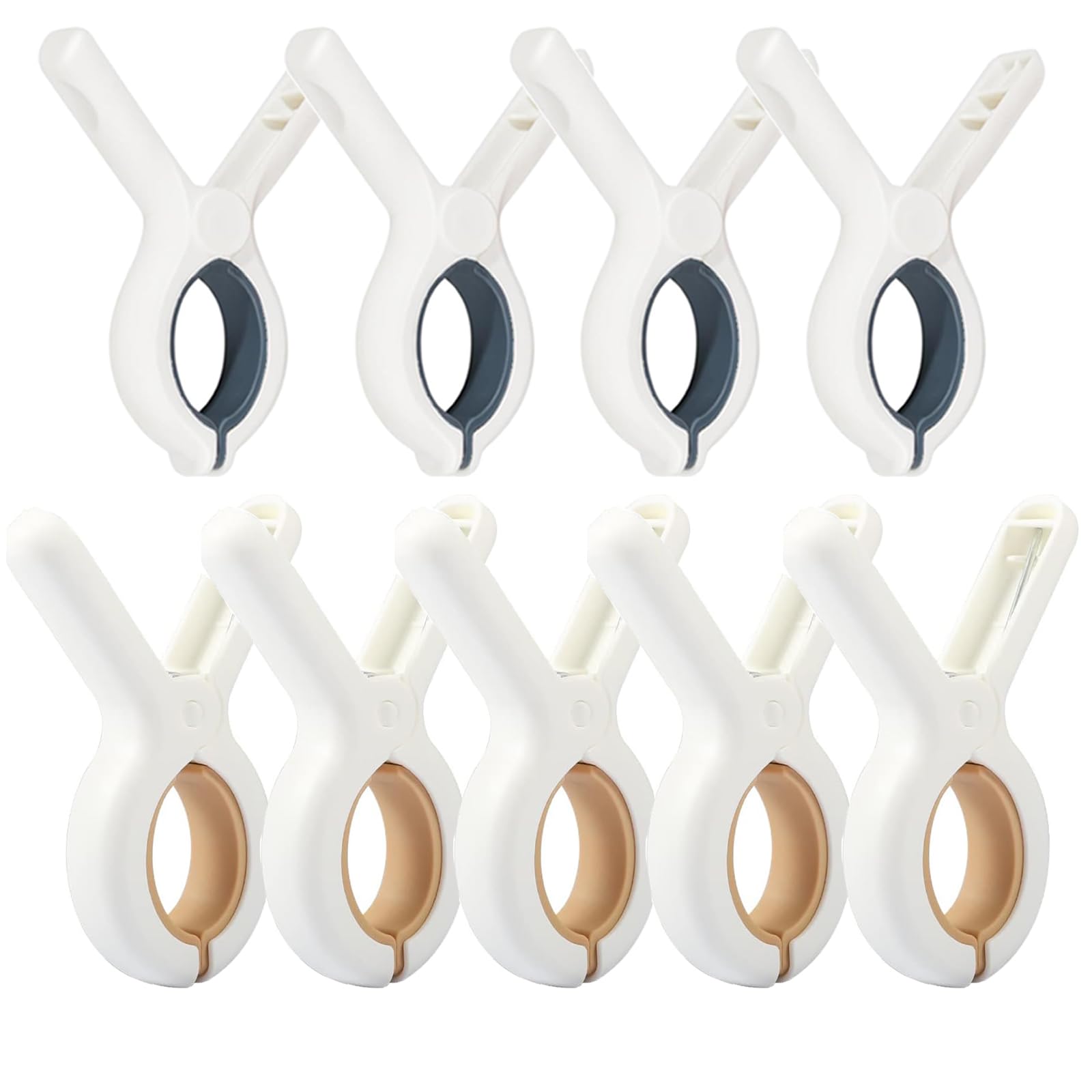 9 Pack Plastic Clothes Pins Colored, Heavy Duty Laundry Clips to Keep Your Quilt, Windproof Strong Grip Clothespins for Beach Towels, Blankets, Dry on Clothesline & Hanging Rack