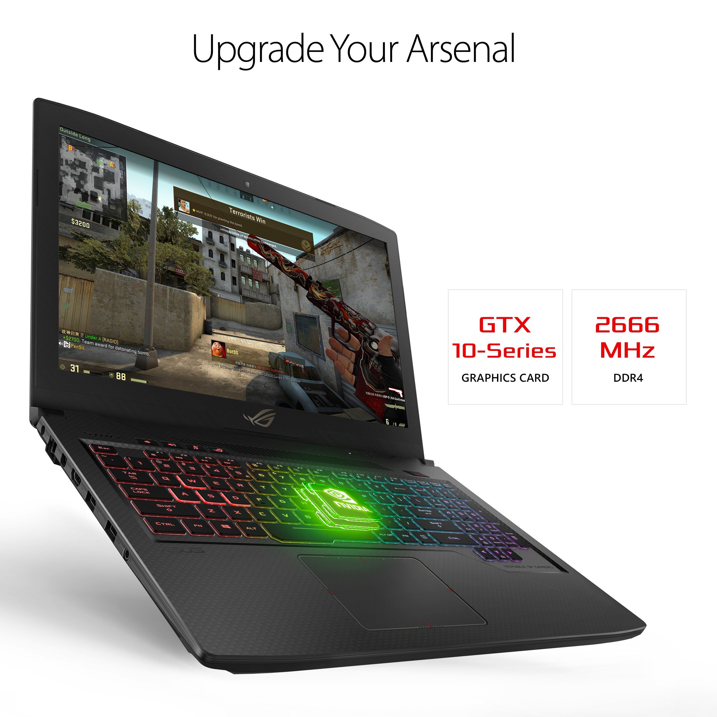 ASUS ROG Strix Scar Edition Gaming Laptop, 17.3β 120Hz 3ms Full HD, Intel Core i7-8750H Processor, NVIDIA GeForce GTX 1060 6GB, 16GB DDR4, 256GB PCIe SSD + 1TB FireCuda, Windows 10 - GL703GM-DS74