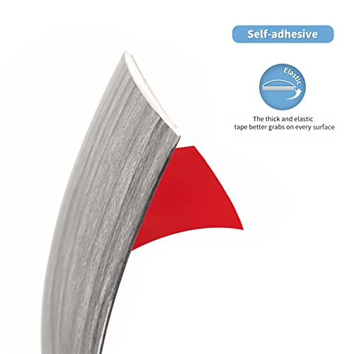 Art3d Self Adhesive Vinyl Floor Transition Strip, Laminate Floor Strip Floor Flat Divider Strip for Joining Floor Gaps,Carpet Threshold Transition,Floor Tiles(4 FT, 1.57in, Gray)
