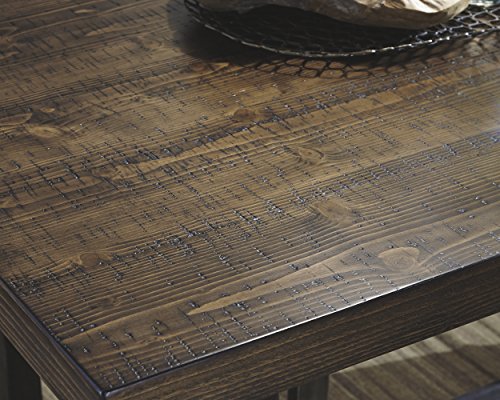 Ashley Furniture Signature Design - Kavari 6-Piece Dining Room Set - Includes Counter Height Table & 4 Barstools & 1 Double Barstool - Brown
