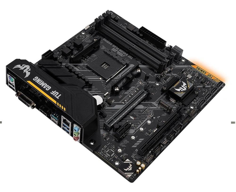 ASUS TUF B450M-Plus Gaming AMD Ryzen 2 AM4 DDR4 HDMI DVI-D M.2 mATX Motherboard
