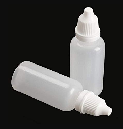 24 Pcs 30ml 1 oz Empty Squeezable Soft Plastic Dropper Bottle Eye Liquid Dropping Container with Screw On Cap for Essential Oil Sample Liquid Reagent Cosmetic Lab Drops