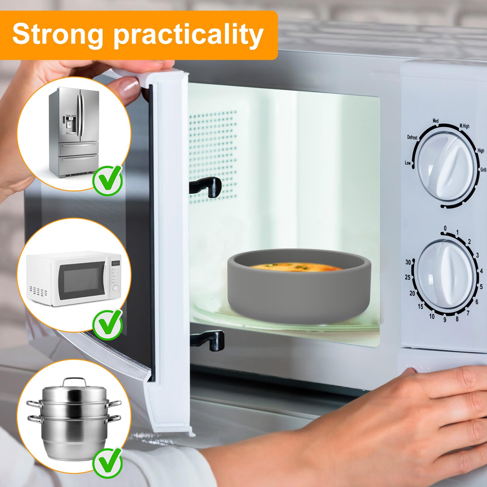 3Pcs Air Fryer Egg Mold, Reusable Egg Bite Maker, Nonstick Silicone Egg Molds, Microwave Egg Cooker, Silicone Egg Poacher Cups, Air Fryer Dash Egg Cooker, Air Fryer Accessories for Oven, 4×1.3inch