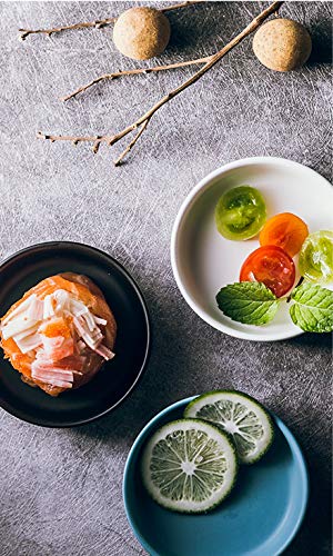 Colias Wing 3.5 Inch Simple Style Single Color Pattern Stylish Design Multipurpose Porcelain Side Dish Bowl Seasoning Dishes Soy Dipping Sauce Dishes-Set of 6