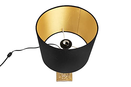 Creative Co-Op Lion Shaped Table Lamp with Black Shade