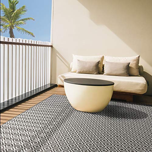 Home Dynamix Tripoli Lydia Indoor/Outdoor Area Rug, Modern Dark Gray, 7'10"x10'2" Rectangle