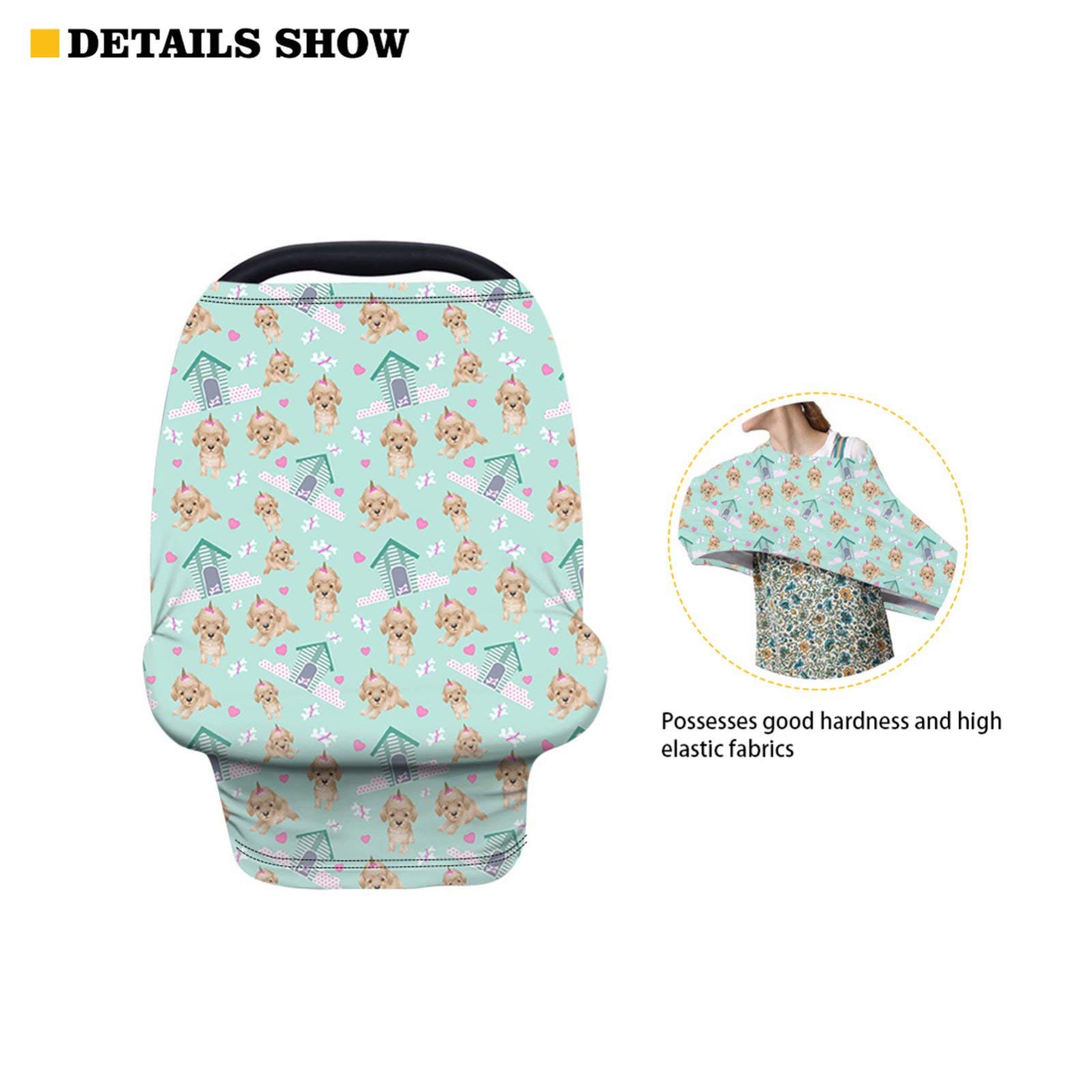 Horeset Cheetah Wild Animal Print Baby Car Seat Canopies for Newborn,Soft Stretchy Nursing Covers for Breastfeeding,Multi-use Cover Stroller Covers