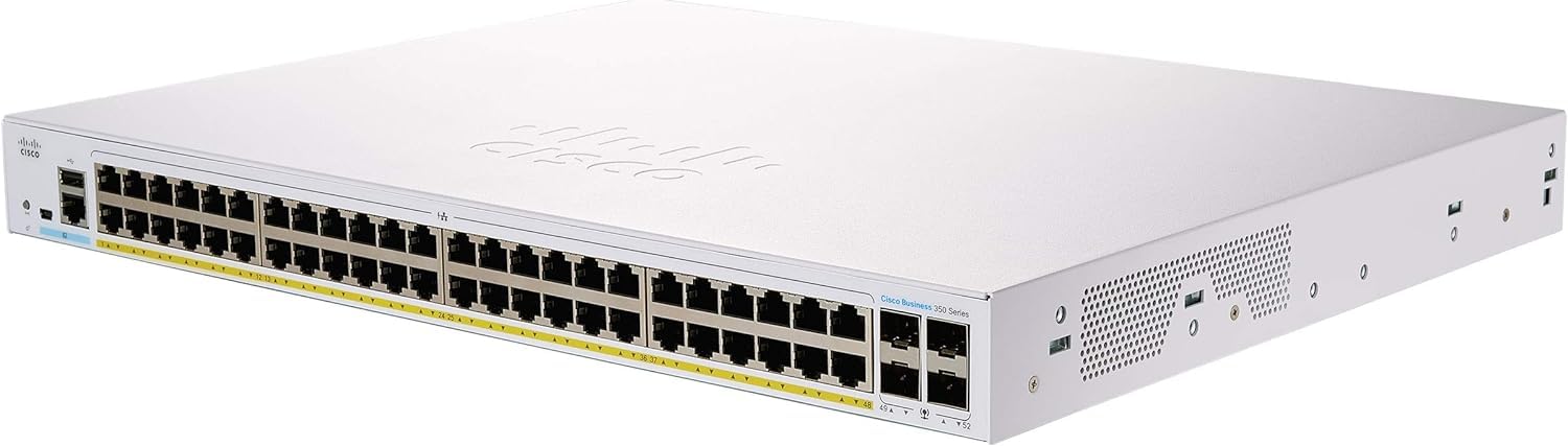Cisco Business CBS350-48P-4X Managed Switch | 48 Port GE | PoE | 4x10G SFP+ | Limited Lifetime Protection (CBS350-48P-4X-NA)