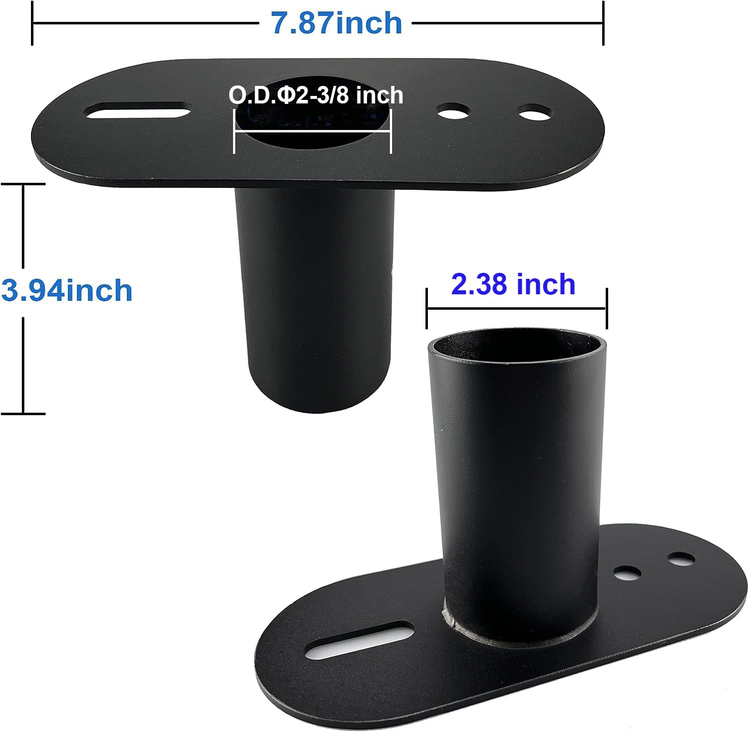 90 Degree Wall Mount Bracket for LED Parking Lot Light, 2 3/8inch Slip Fitter Mounting Bracket, L Shape Outdoor Wall Adapter Tenon, Shoebox Light Street Light Wall Bracket with Slip Fitter Mount