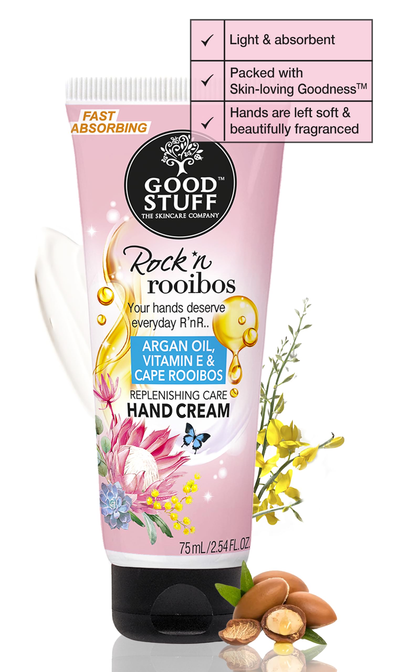 Good Stuff Rock 'n Rooibos Replenishing Anti-Oxidant Hand Cream with Rooibos and Moroccan Argan Oil 2.5 FL Oz