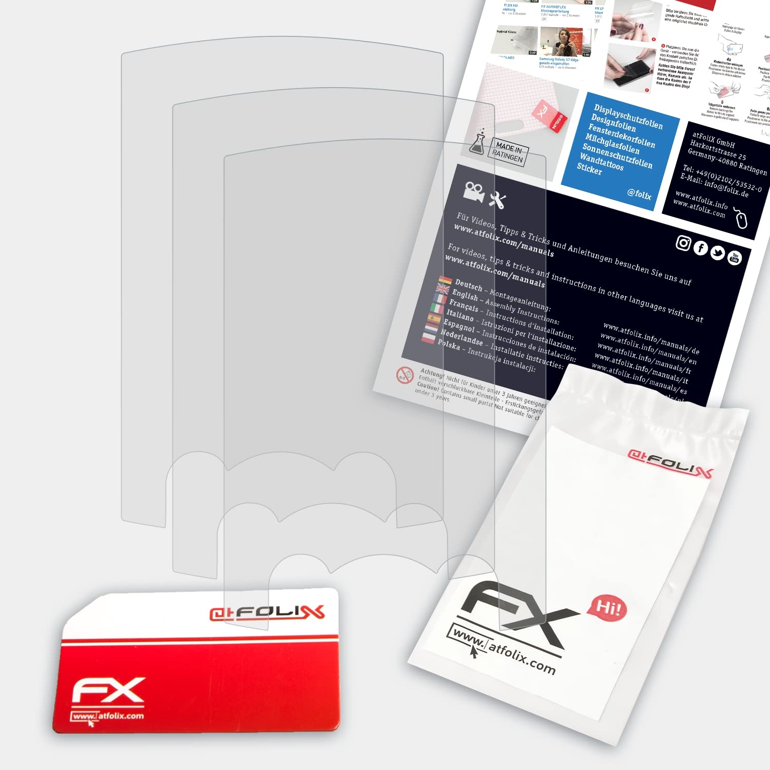 atFoliX Screen Protector compatible with Sony Walkman NWZ-S545 Screen Protection Film, anti-reflective and shock-absorbing FX Protector Film (3X)