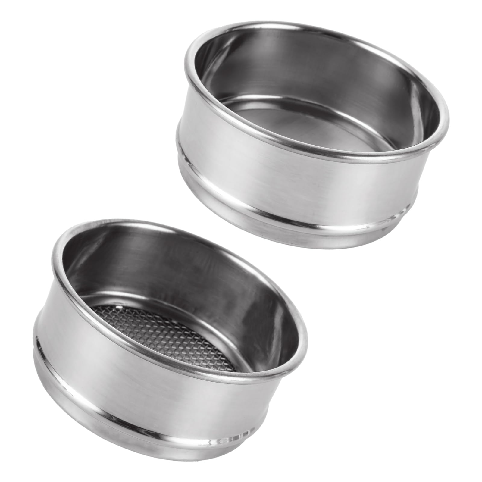 2 PCS Lab Sieves 304 Stainless Steel Test Sieves 100 Mesh 0.154mm + 10 Mesh 2mm Aperture Lab Standard Test Sieve φ10cm/4”Dia Economy Test Sieve for Industrial Laboratory