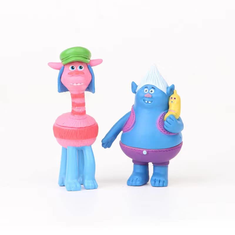 6 Pcs Trolls Toys for Girls,2.5-3.2 inch Troll Dolls-Troll Action Figure Toys-Mini Figure Collection Playset