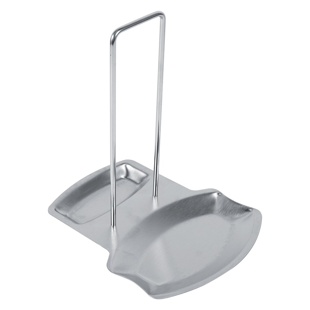 1Pc Spoon Rest and Pot Lid Holder,Stainless Steel Pan Pot Cover Lid Rack,Home Kitchen Spoon Holder Pot Lid Shelf Cooking Rack Pan Cover Stand Kitchen Tool
