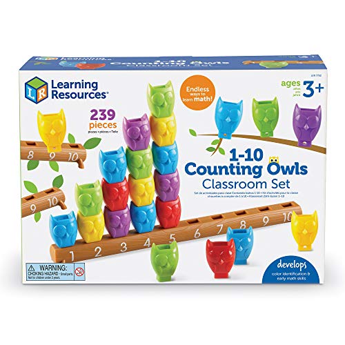 Learning Resources 1-10 Counting Owls Class Set, Counting, Sorting & Color Identification, Model:LER7752