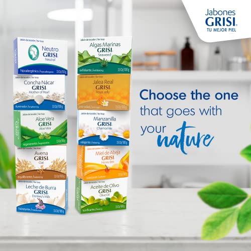 Grisi Neutral Shower Gel, Cleansing Shower Gel, Hypoallergenic, Sensitive Skin, Smother Skin, 2-Pack of 15.2 FL Oz, Bottles.