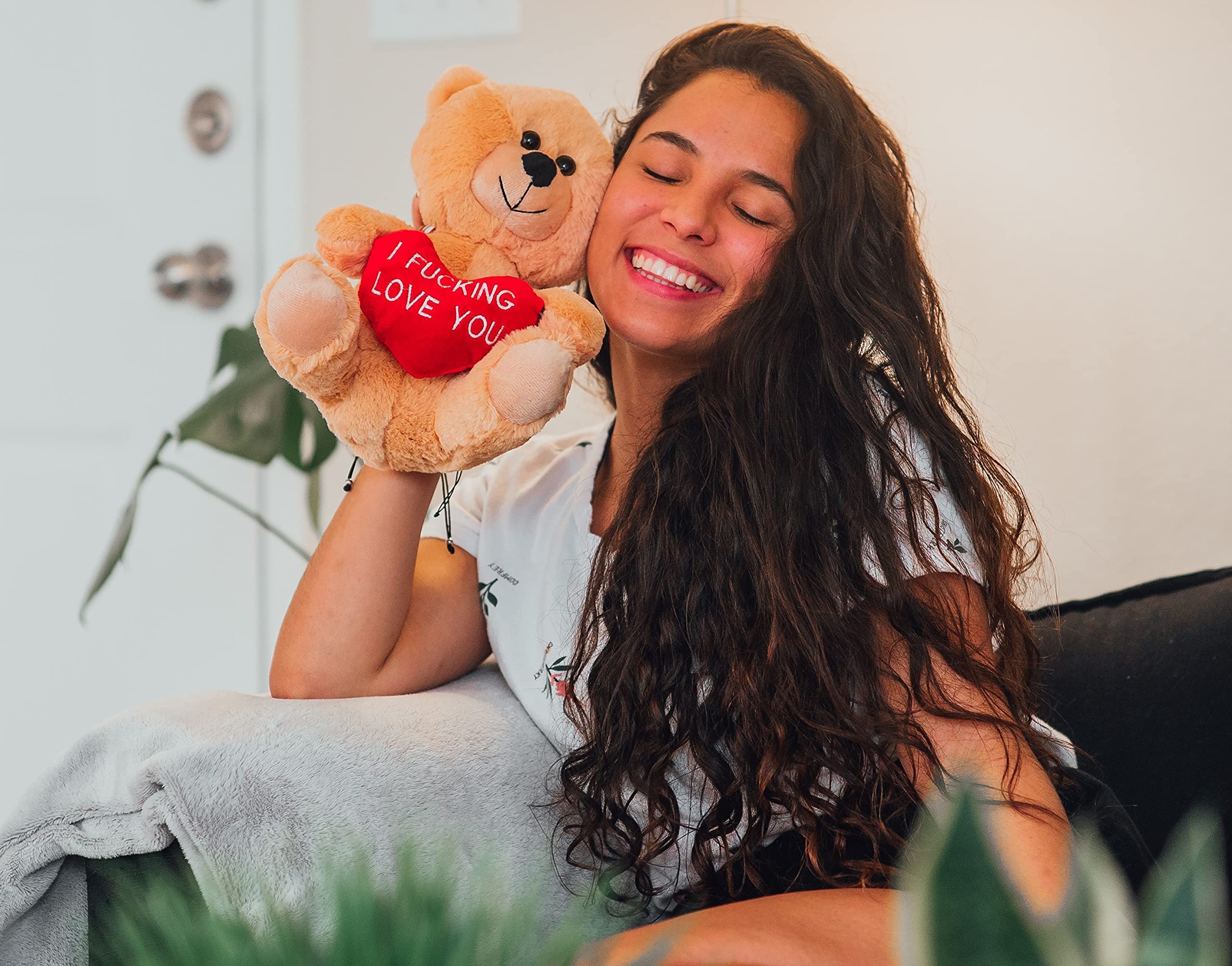 BadBears Cute Teddy Bear – I Effing Love You Teddy Bear for Girlfriend and Boyfriend – Hilarious Valentine’s Day Teddy Bear for Him and Her – 10-inch Tall Funny Stuffed Bear with Bold Message