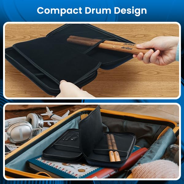 AeroBand PocketDrum 2 Plus Electric Air Drum Set Air Drum Sticks, Air Drum with Drumsticks, Pedals, Bluetooth and 8 Sounds, USB MIDI Function, Electronic Drum Set for Adults, Kids, Gift