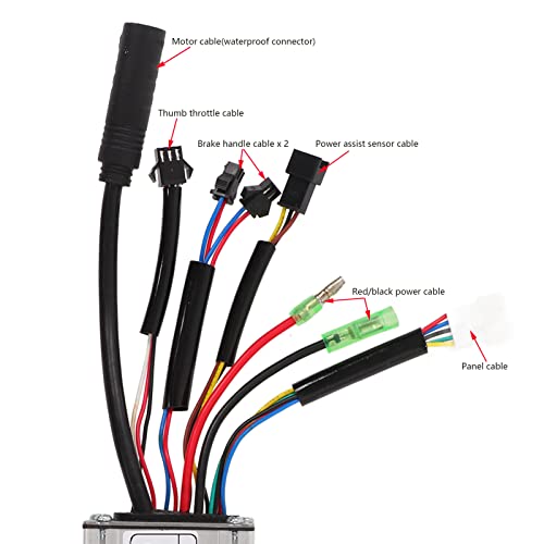 36V/48V Brushless Motor Controller, 250W Electric Bike Controller Kit Ordinary Wave Internal Circuitry Protection for Lithium Battery Modification