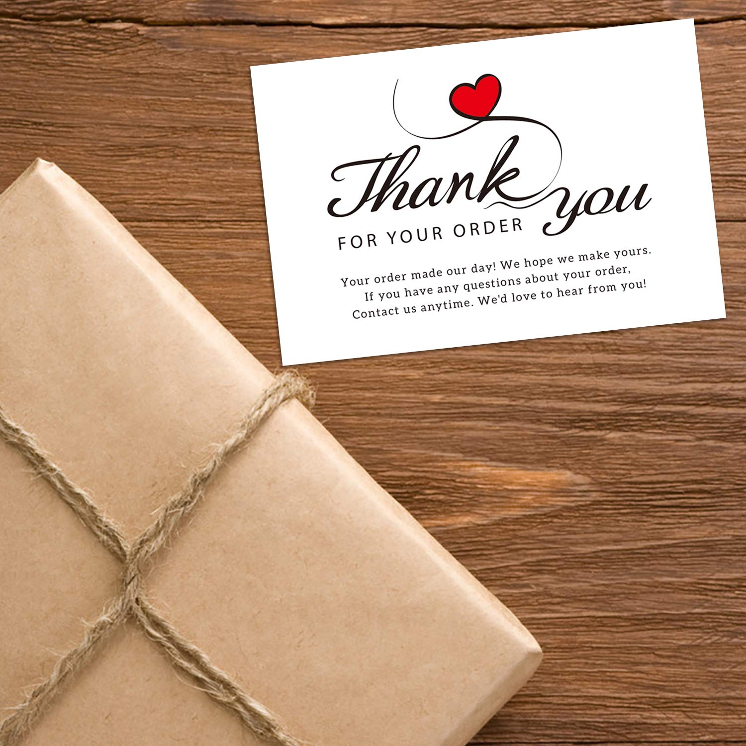50 PCS Thank You for Your Order Cards - Customer Thank You Cards-Postcards Purchase Inserts to Support Small Business, Package Insert 4X6 Inches.