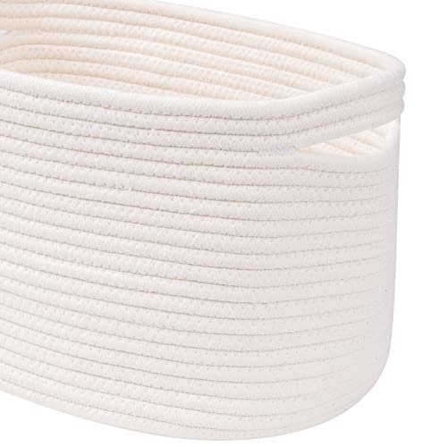 CubesLand Cube Shelf Closet Storage Baskets Bins Set 3,Woven Basket for Organizing/Storage,Long-lasting &Skin-friendly Toy Storage Basket Bin,Stylish Room Decor Basket,Off White Cotton Rope Basket