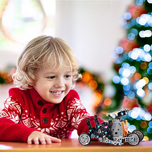 CUDNY Robot Kit 12-in-1 Science STEM Solar Robot Kit Toys for Kids - 190 Pieces DIY Building Science Experiment Kit for Kids Aged 8-10 and Older, Educational DIY Assembly Kit with Solar Powered