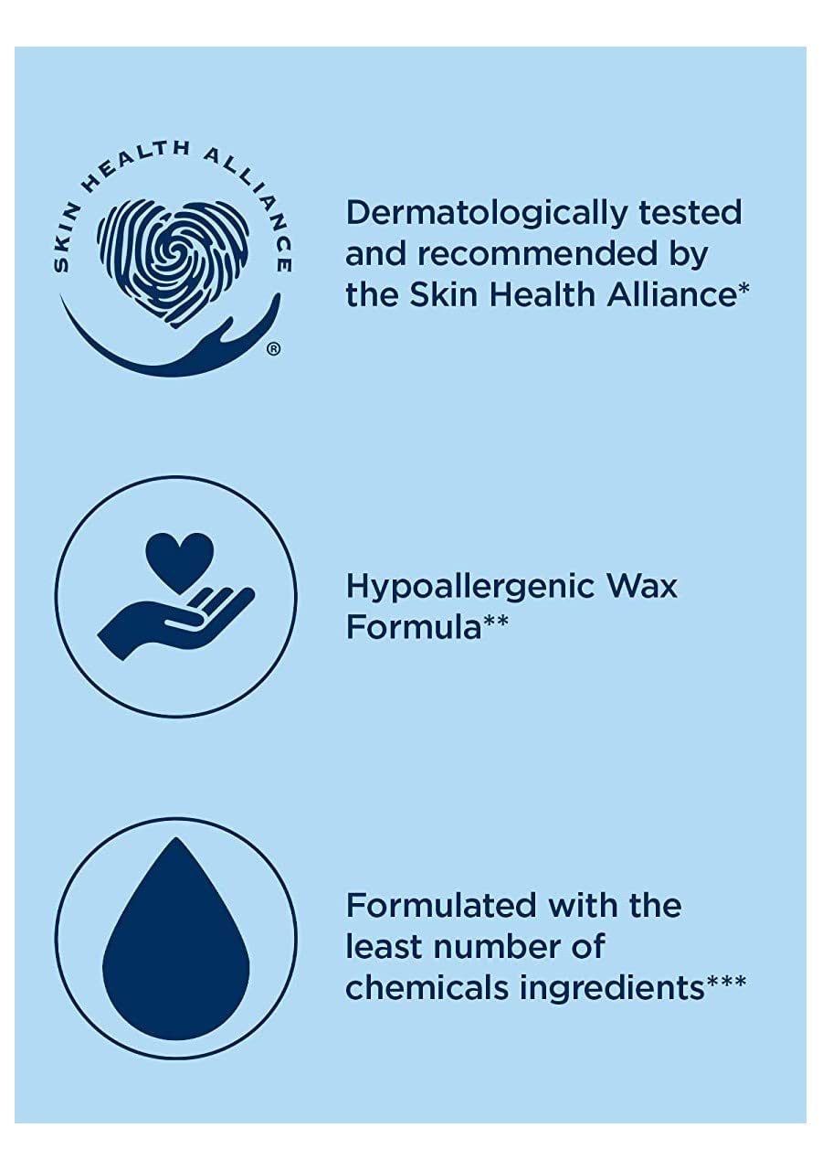 Veet Pure Cold Wax Strips, Legs & Body, Sensitive Skin, 20 Strips, 2 Finish Wipes, Hair Removal, Removes Hair From Root, 28 Days Smoothness, Hypoallergenic Formula (Packaging may vary)