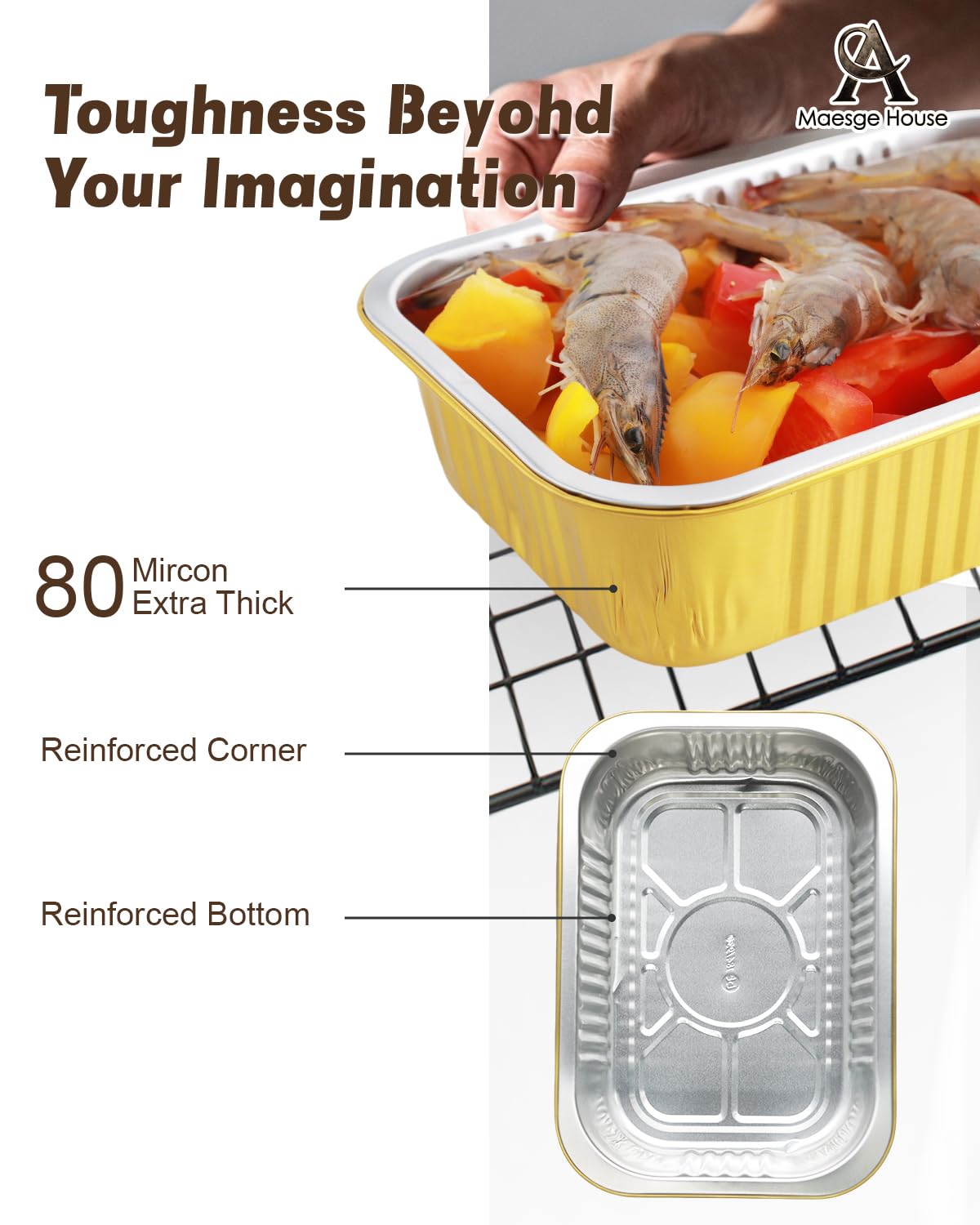 9x13 Aluminum Pans With Lids (15 PACK+15 LIDS) Hosting Disposable Baking Pans Chafing Dishes For Buffet Set Catering Aluminum Trays Foil Containers With Lids Steam