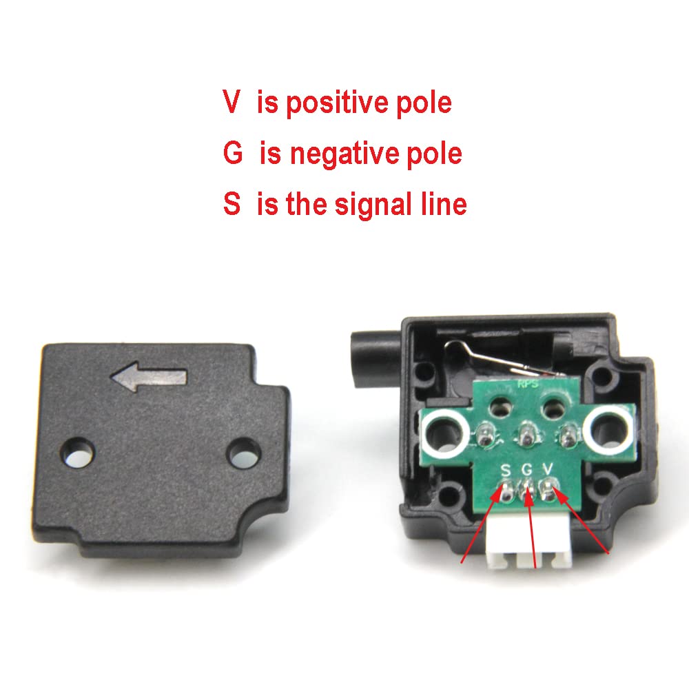 Befenybay 3D Printer Filament-Detection-Module Run-Out Pause Detecting-Monitor Black for 1.75mm
