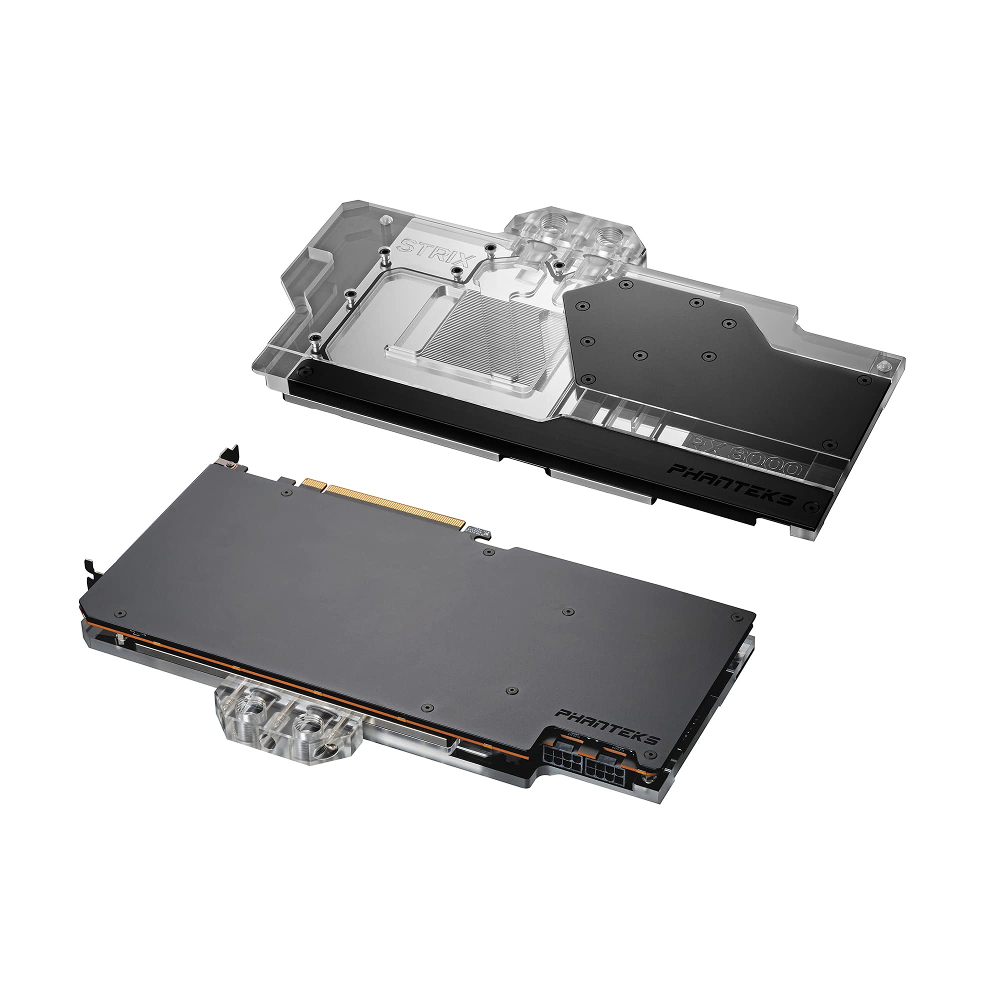 Phanteks (PH-GB6900ASSRX_BK01_BP) Glacier G6000 Strix for ASUS ROG Strix & TUF RX 6800/6900, Nickel-Plated, Acrylic, Aluminum Cover Plate, Digital-RGB, Full-Cover Water Block with Backplate - Black