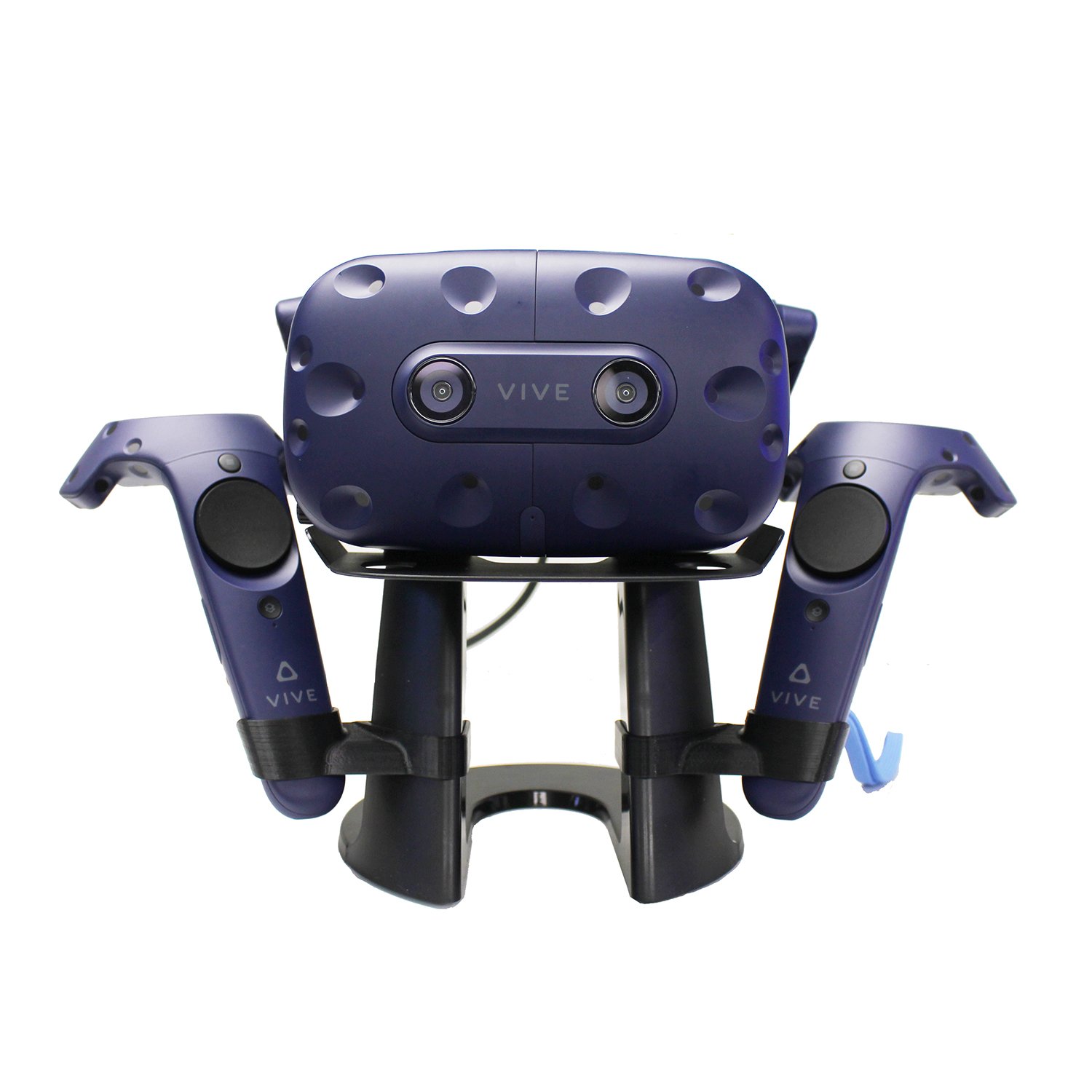 AMVR VR Stand,VR Headset Display Holder for HTC Vive Headset or HTC Vive Pro Headset and Controllers Black